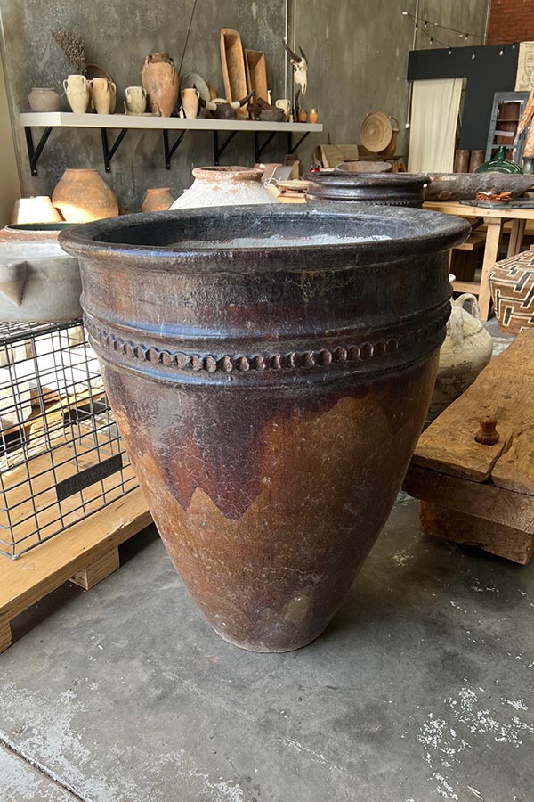 Indonesian Extra Tall Glazed Pot | Aniseed Home